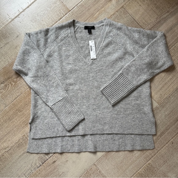 J. Crew | Sweaters | Jcrew Womens Heather Dusk Grey Vneck Pullover ...